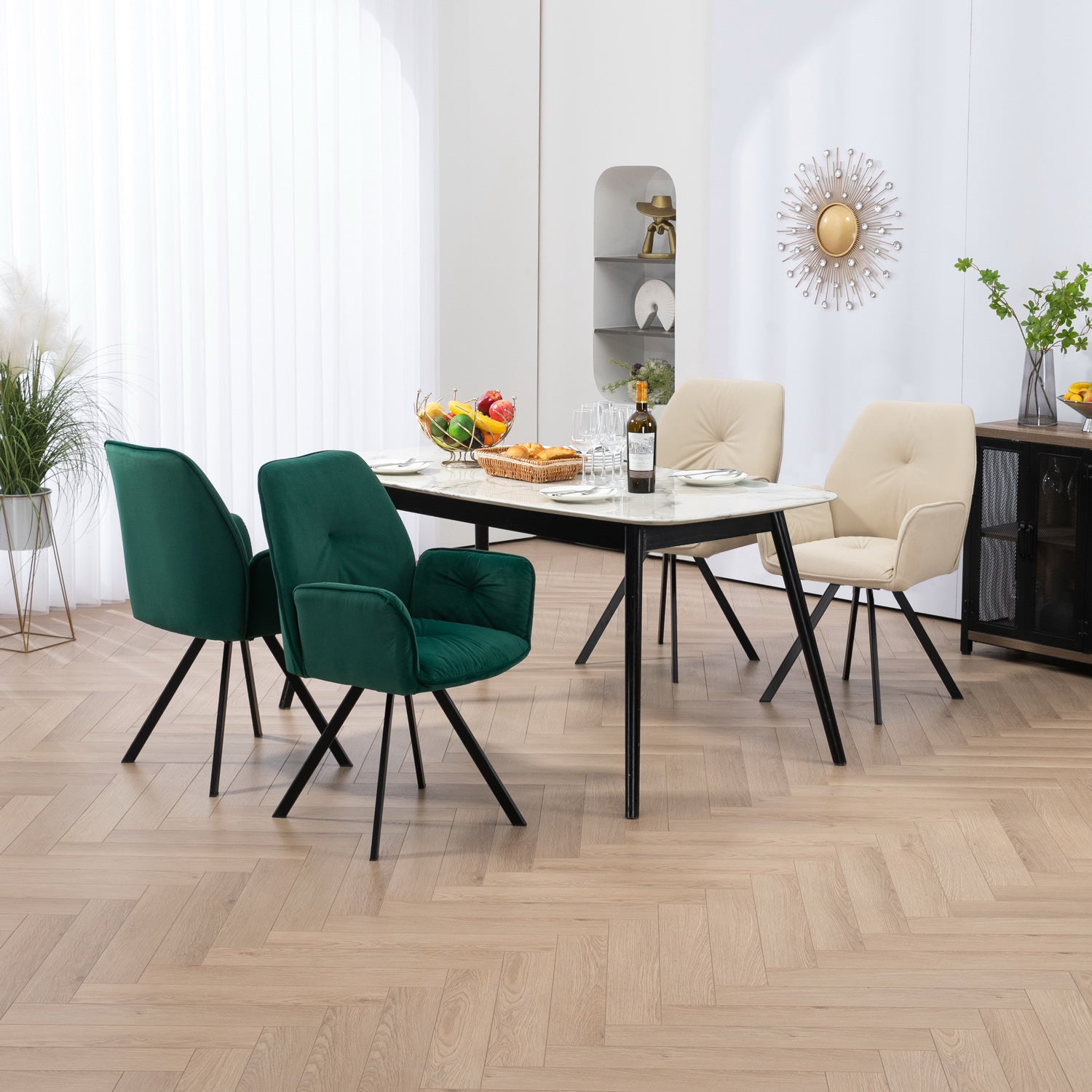 Set of four dining room chairs store
